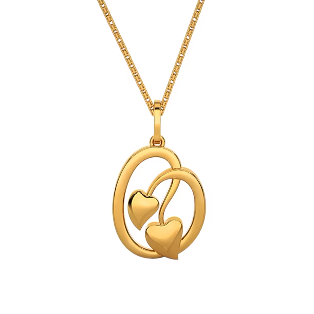 22KT Gold Entwined Together Pendant