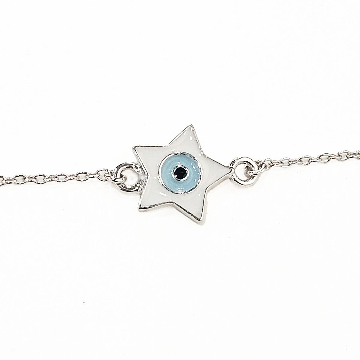 Star Evil Eye Kid's Silver Bracelet
