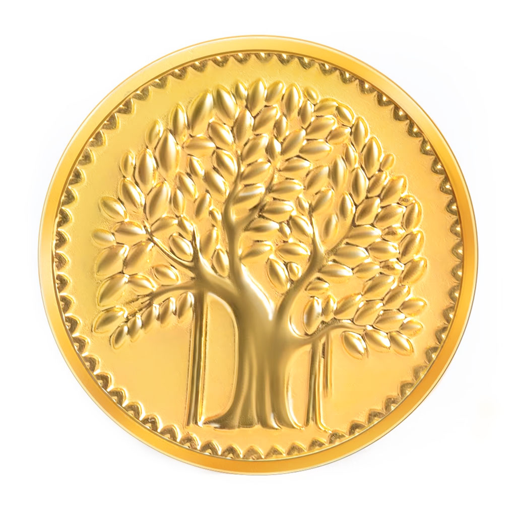 22KT 0.25 Gram - Tree of Life Gold Coin